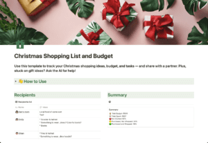 You will love this Christmas gift checklist template - Plan. Do. Thrive.
