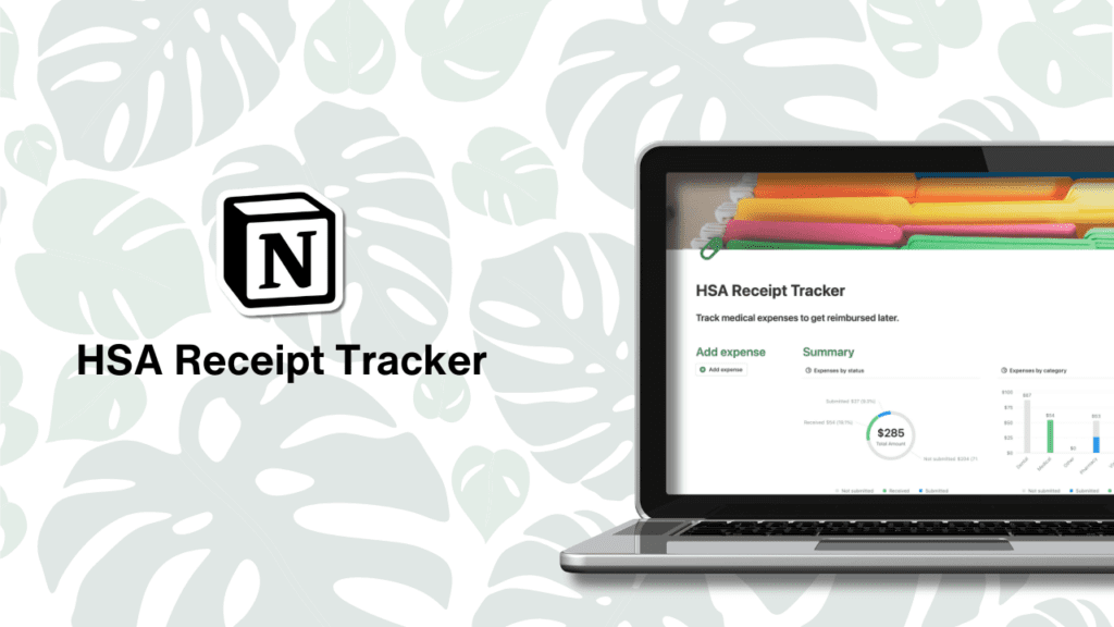HSA Receipt Tracker – Notion Template - Plan. Do. Thrive.