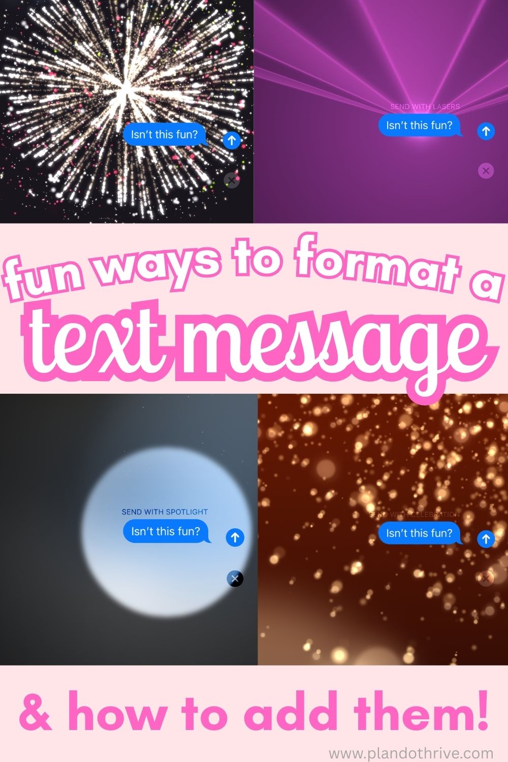 How to format text messages with animations & styles - Plan. Do. Thrive.